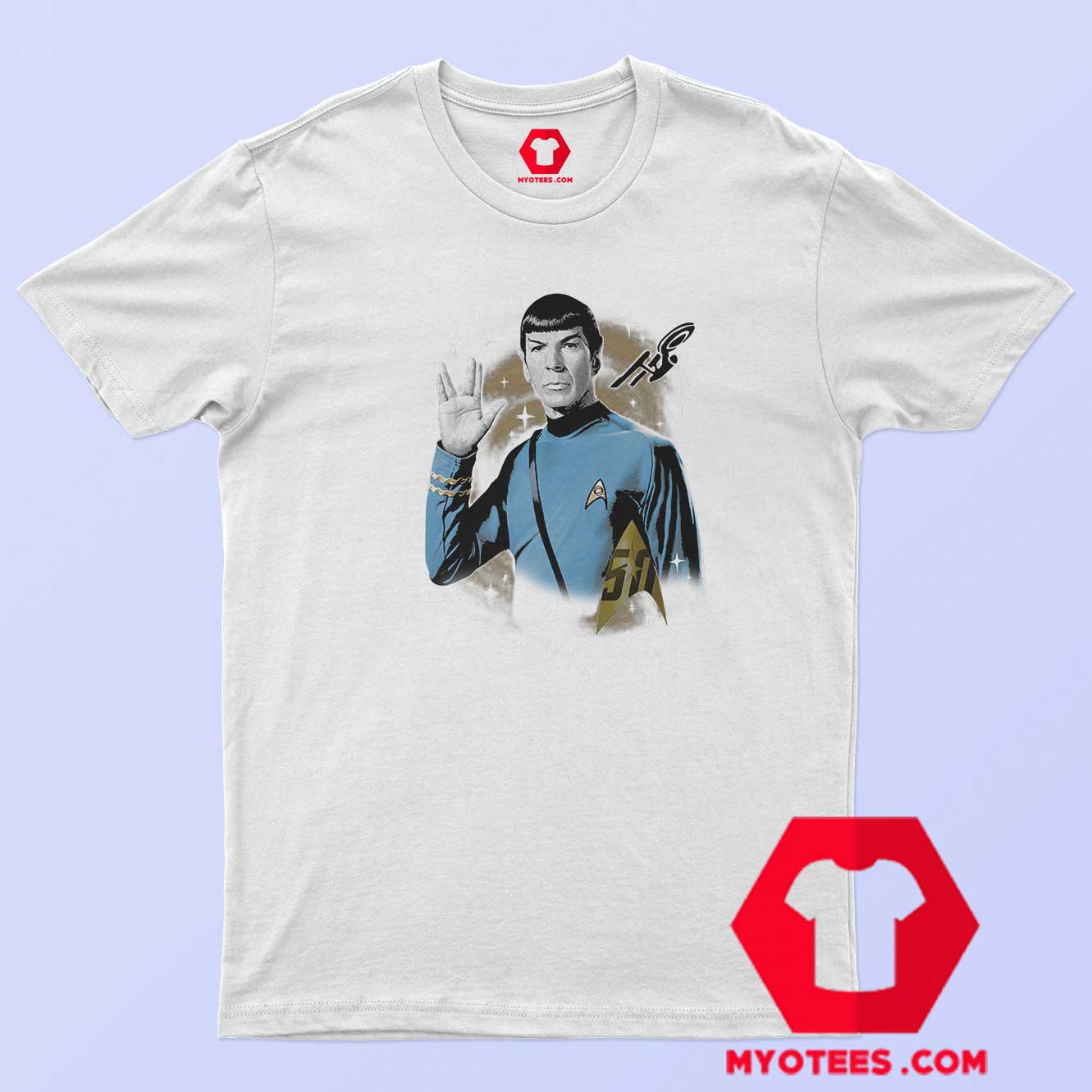 For Sale Star Trek 50th Anniversary Spock Graphic T-Shirt | MY O TEES