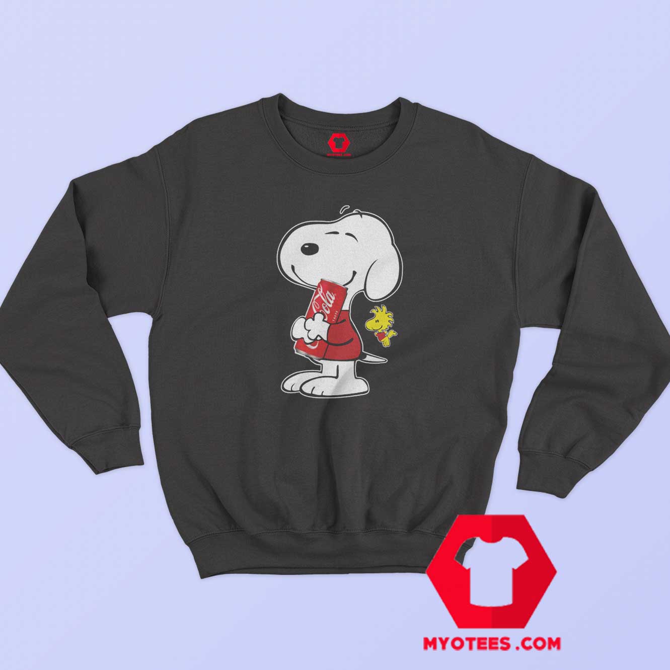Peanuts Cute Snoopy Drink Coca Cola Sweatshirt On Sale | myotees.com