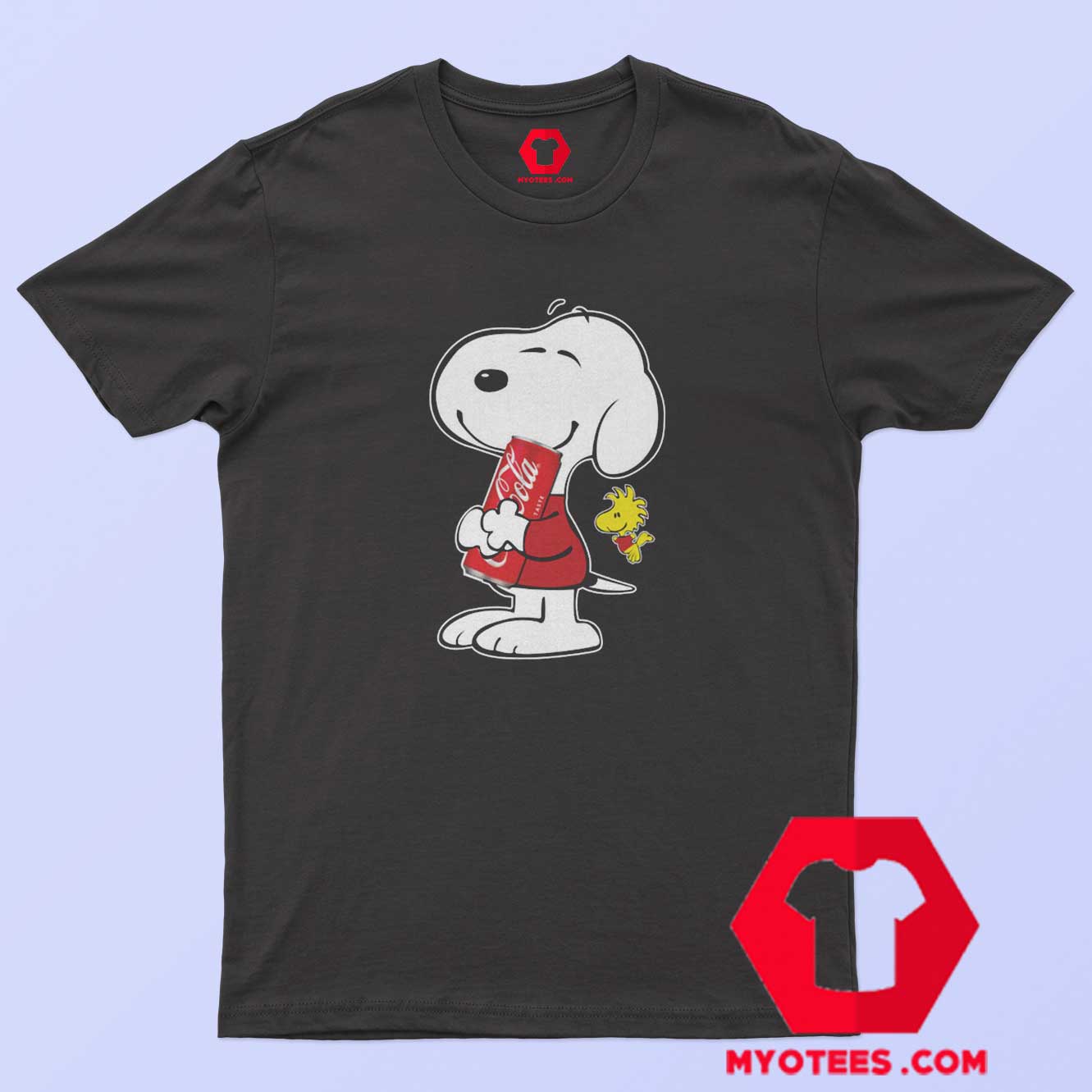 Peanuts Cute Snoopy Drink Coca Cola T-Shirt On Sale | myotees.com