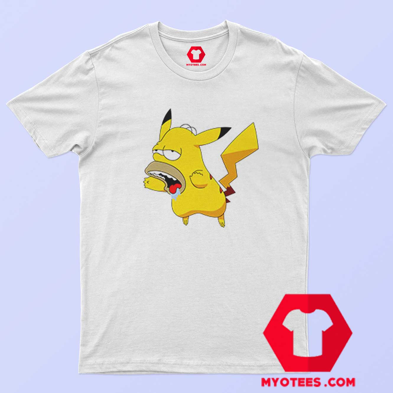 Funny Pikachu Homer Simpson Graphic T-Shirt | myotees.com