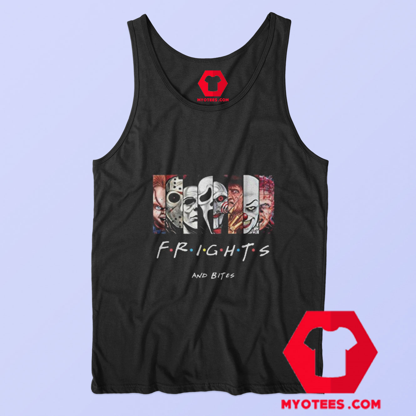 Friends Horror Characters Halloween Tank Top - myotees.com