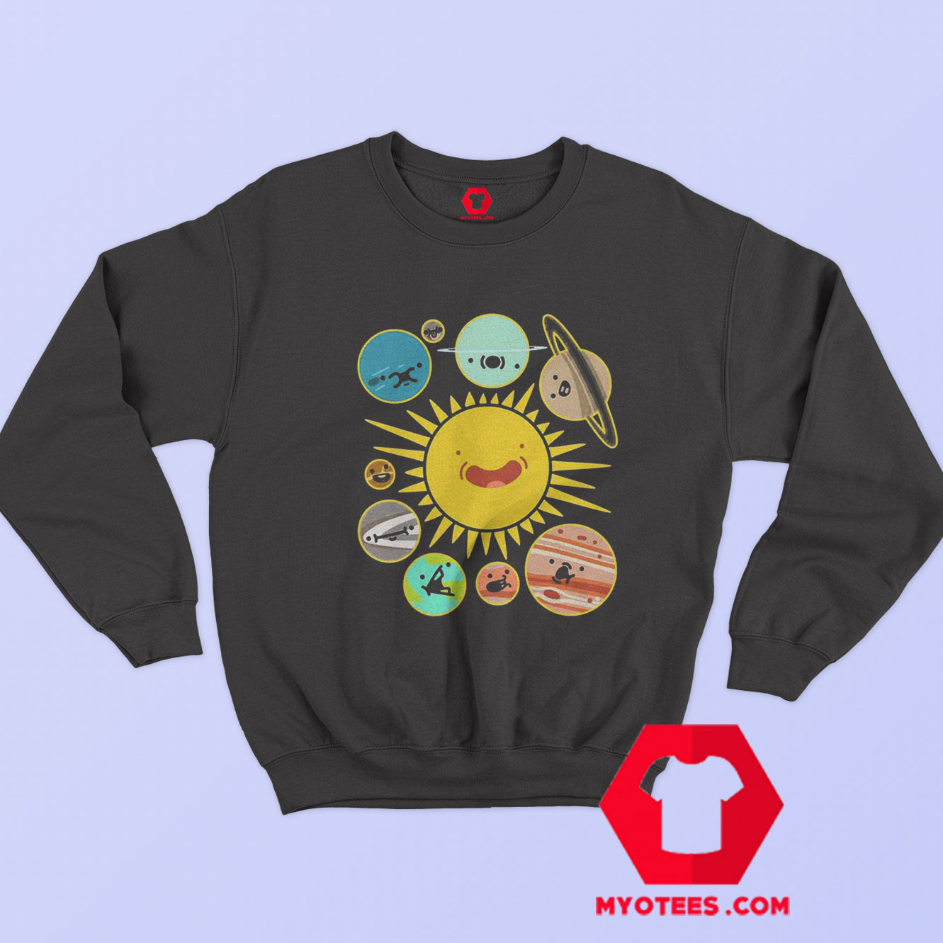 Funny Goofy Solar System Kids Science Sweatshirt | myotees.com