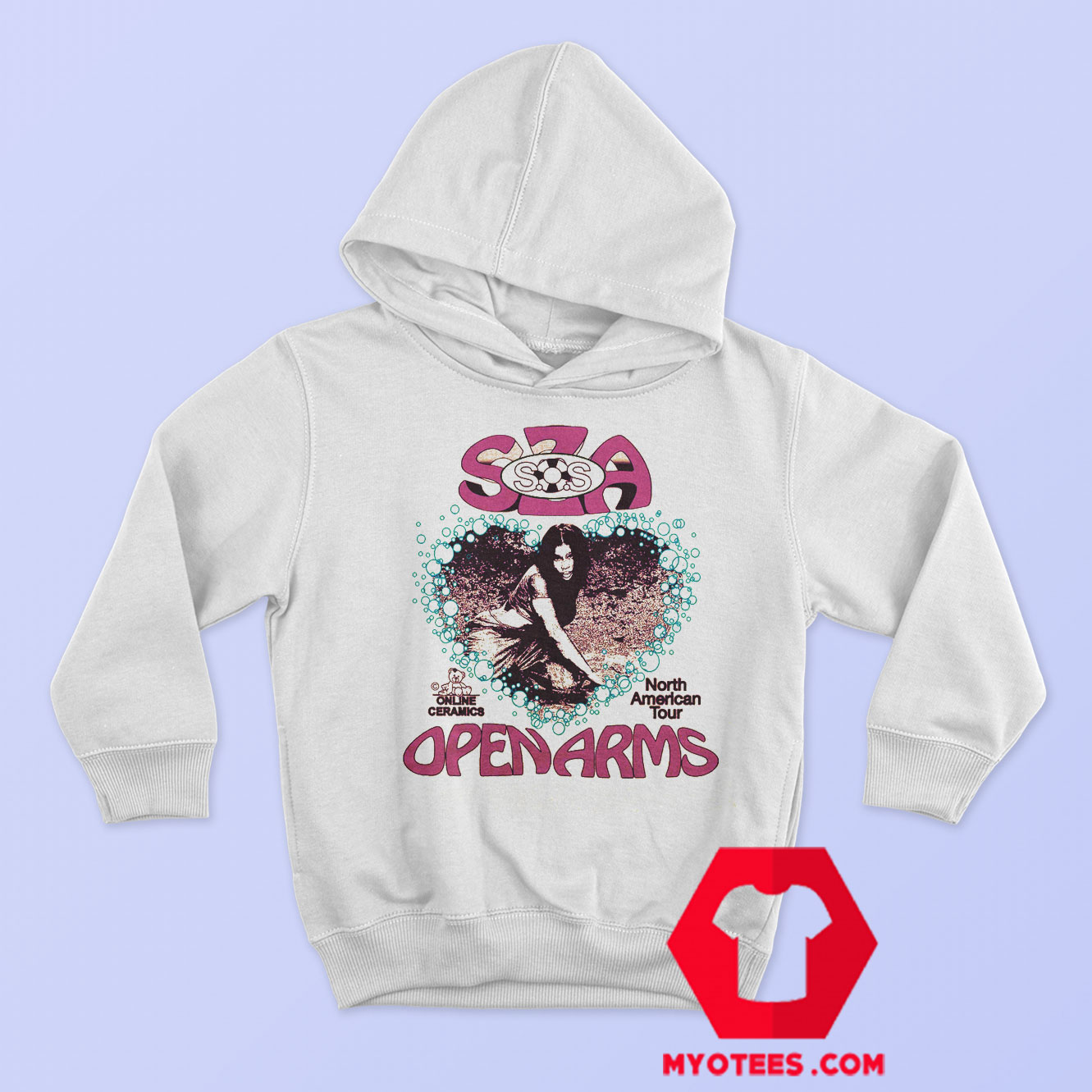 SZA Open Arms Nort American Tour Online Ceramics Hoodie | myotees.com