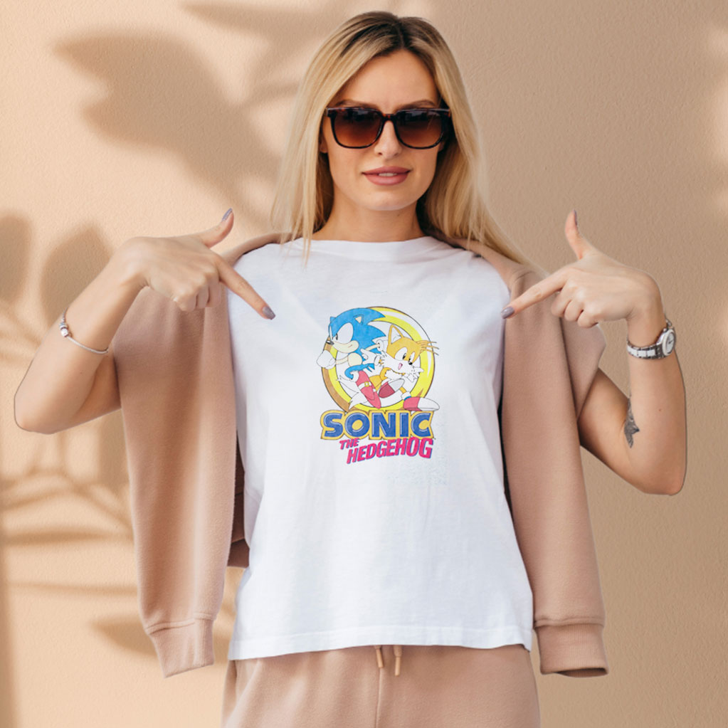 Sonic The Hedgehog And Miles Tails Aesthetic Graphic Tees - Myotees.com